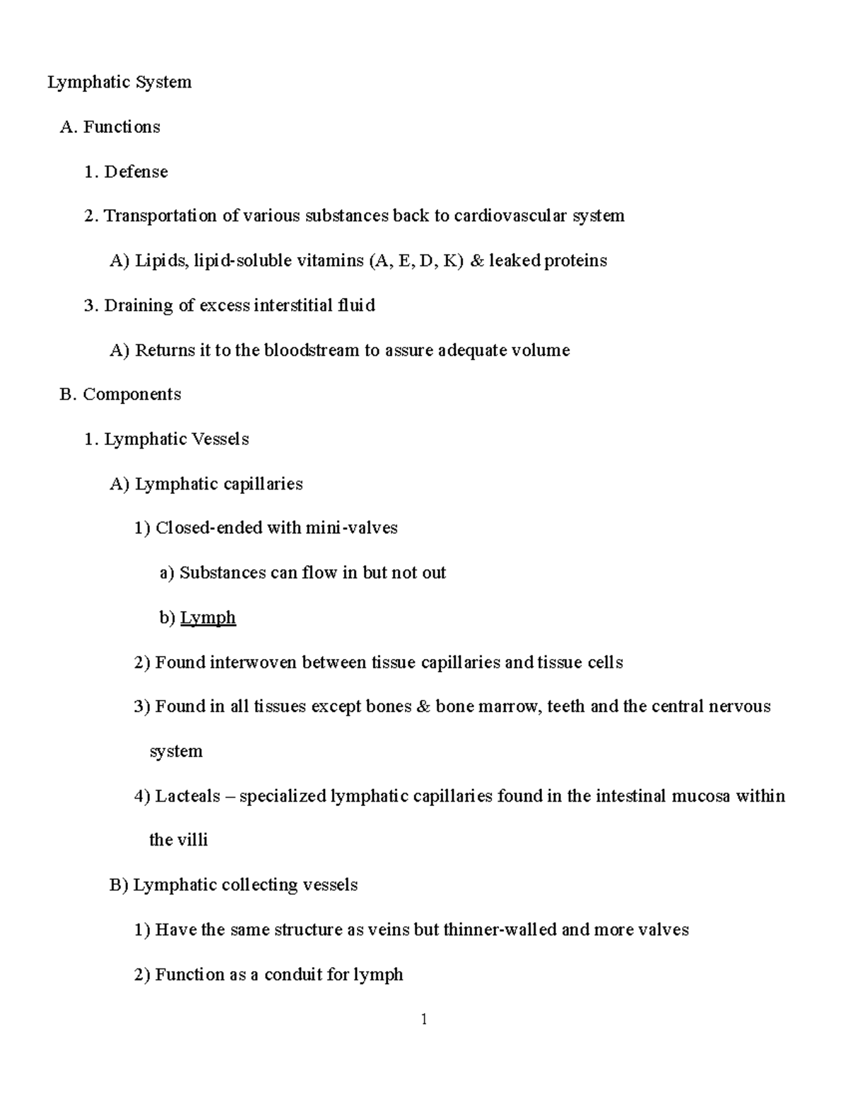 2021-BIOL 2652-Anatomy-Physiology-II-Lymphatic-System-Lecture-Notes ...