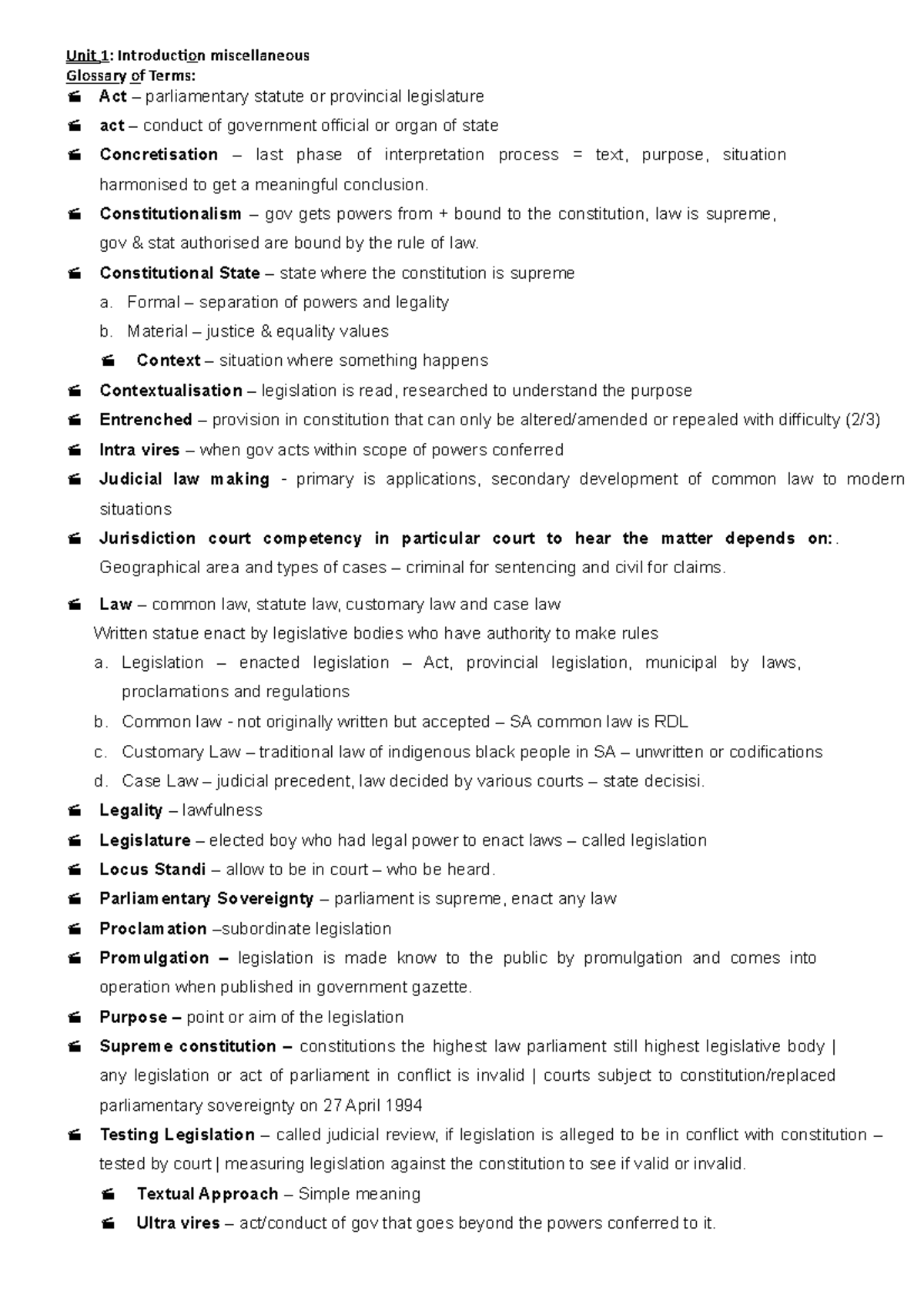 Study notes-interp 2017 - Unit 1 : Introducton miscellaneous Glossary ...
