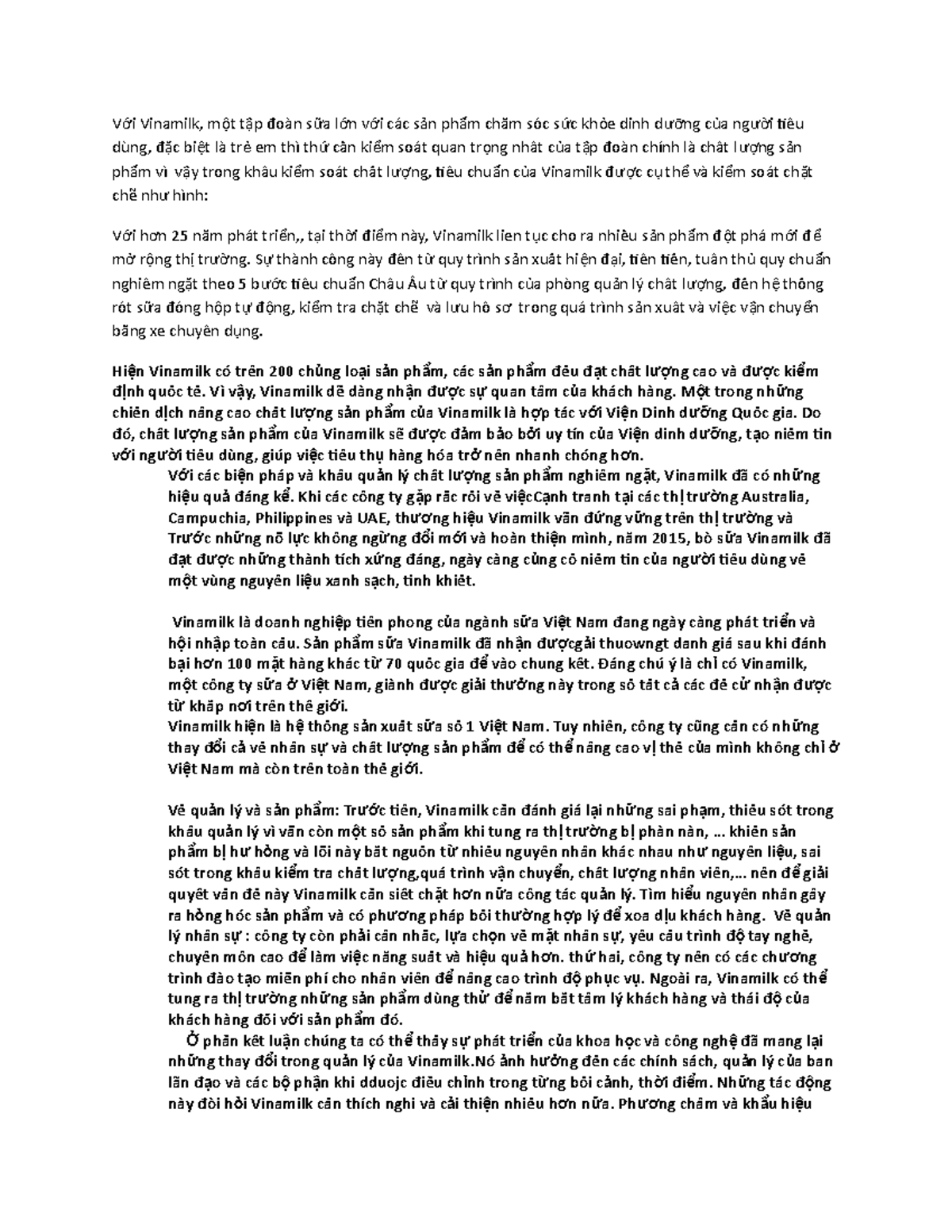Vinamikk ban tieng viet - V i Vinamilk, m t t p đoàn s a l n v i các s n ph m chăm sóc s c kh e ...