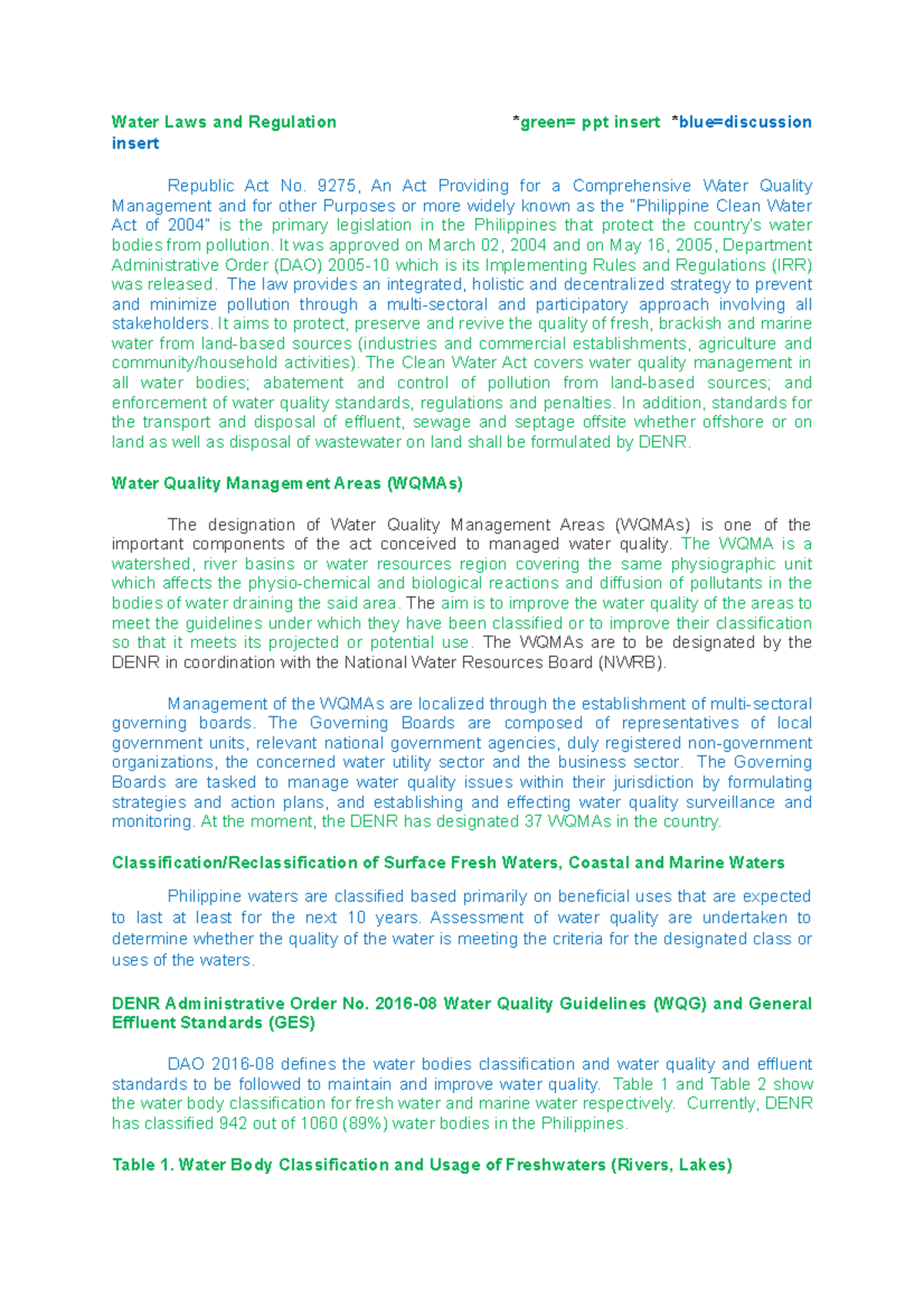 Water Environment Laws and Regulations - Water Laws and Regulation ...