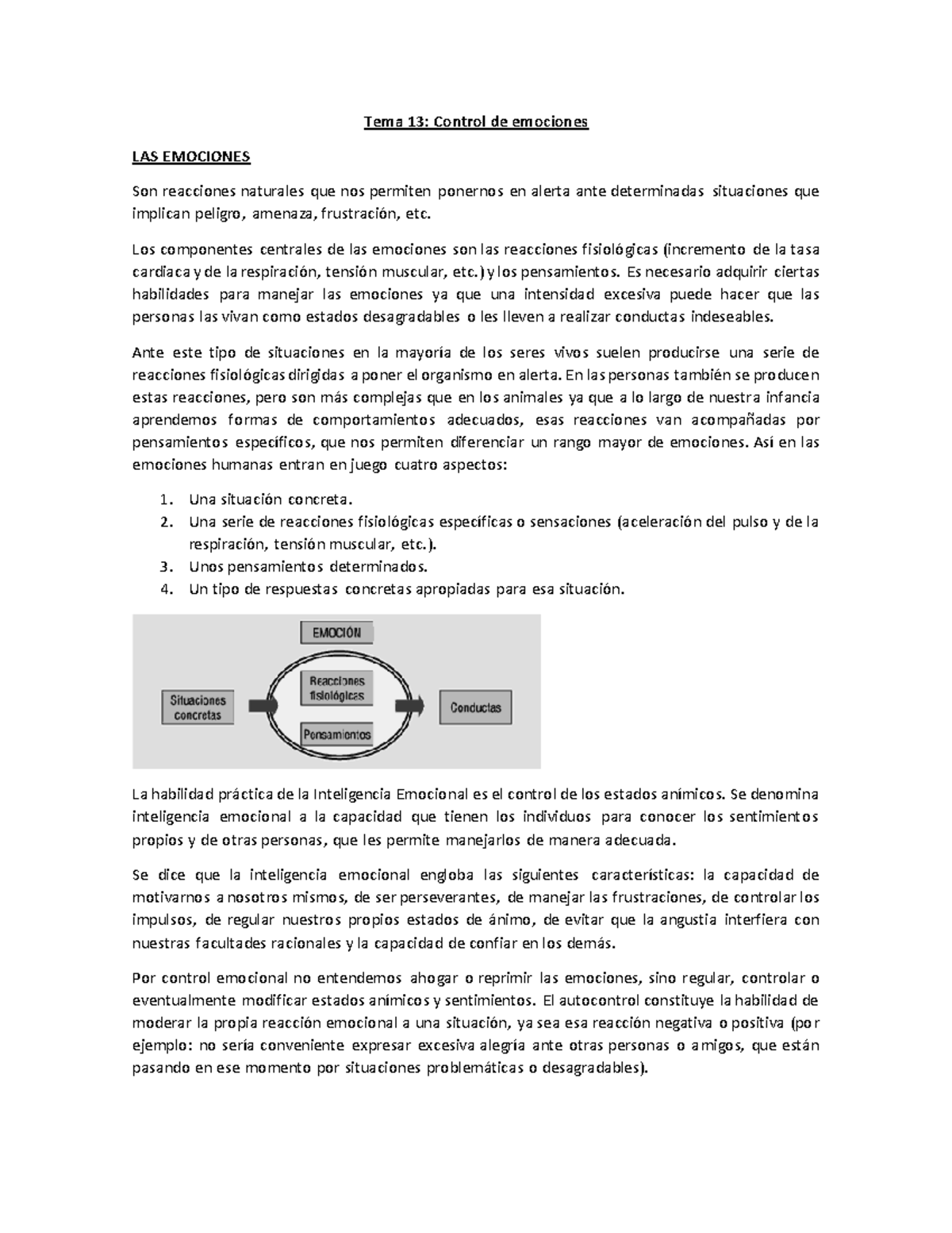 Tema 13 control de emociones - Tema 13: Control de emociones LAS ...
