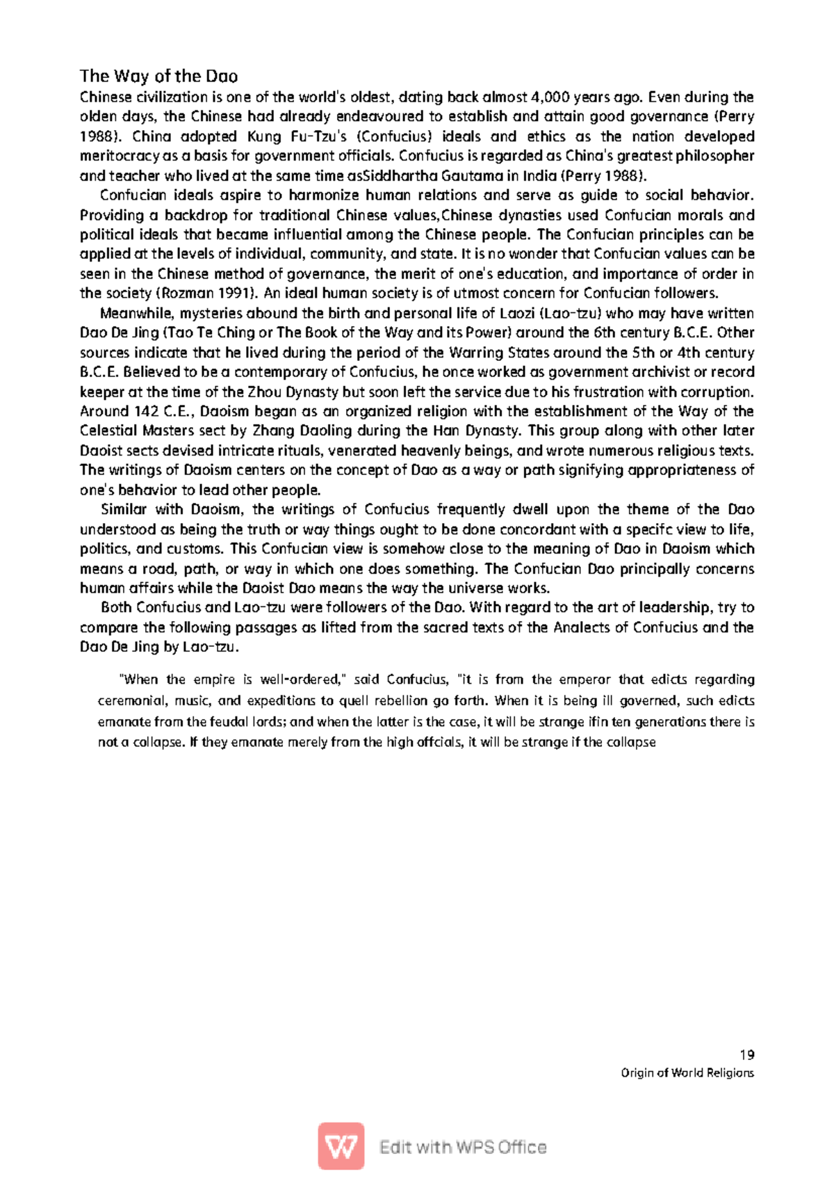 Intro to World Group 1 - history of gods - 19 Origin of World Religions ...