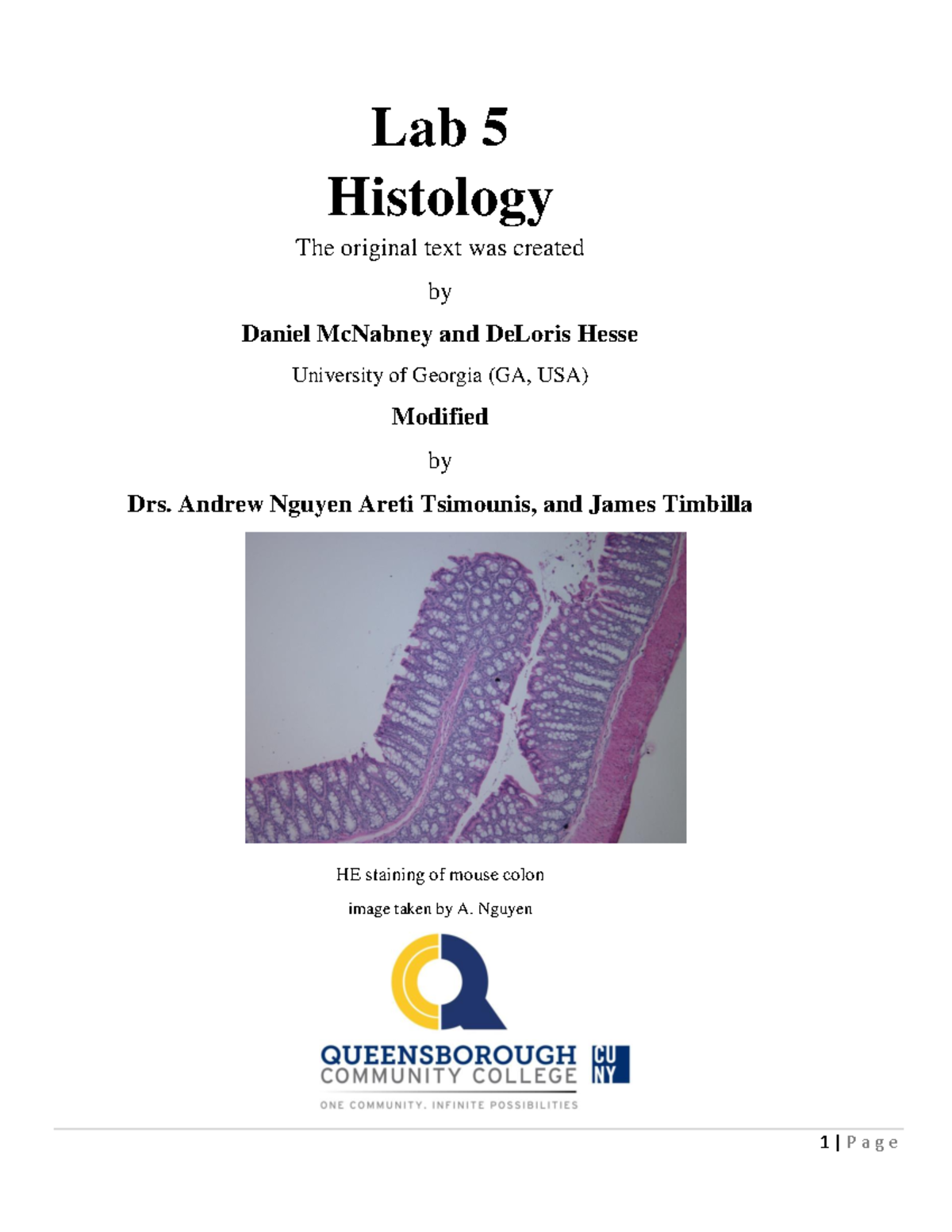 Lab 5 Histology AN James-AT - Lab 5 Histology The original text was ...