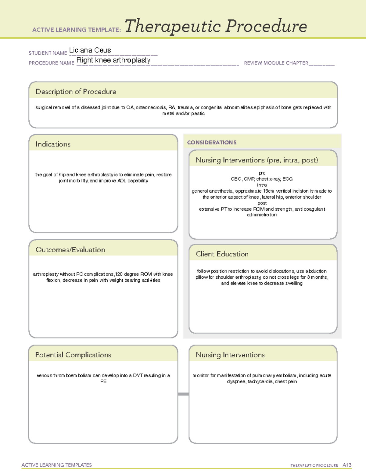 Total Hip Arthroplasty Therapeutic Procedure Template At Annie Geil Blog