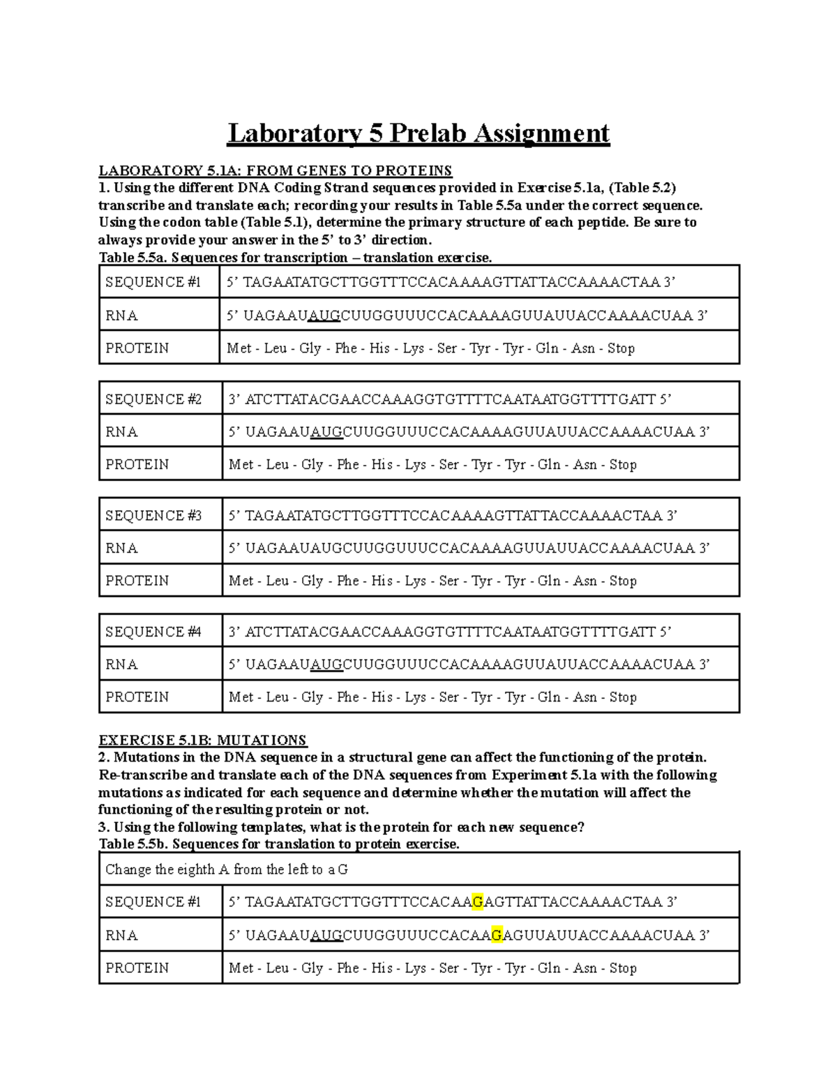 BLG143 - Pre-Lab 5 - Laboratory 5 Prelab Assignment LABORATORY 5: FROM ...