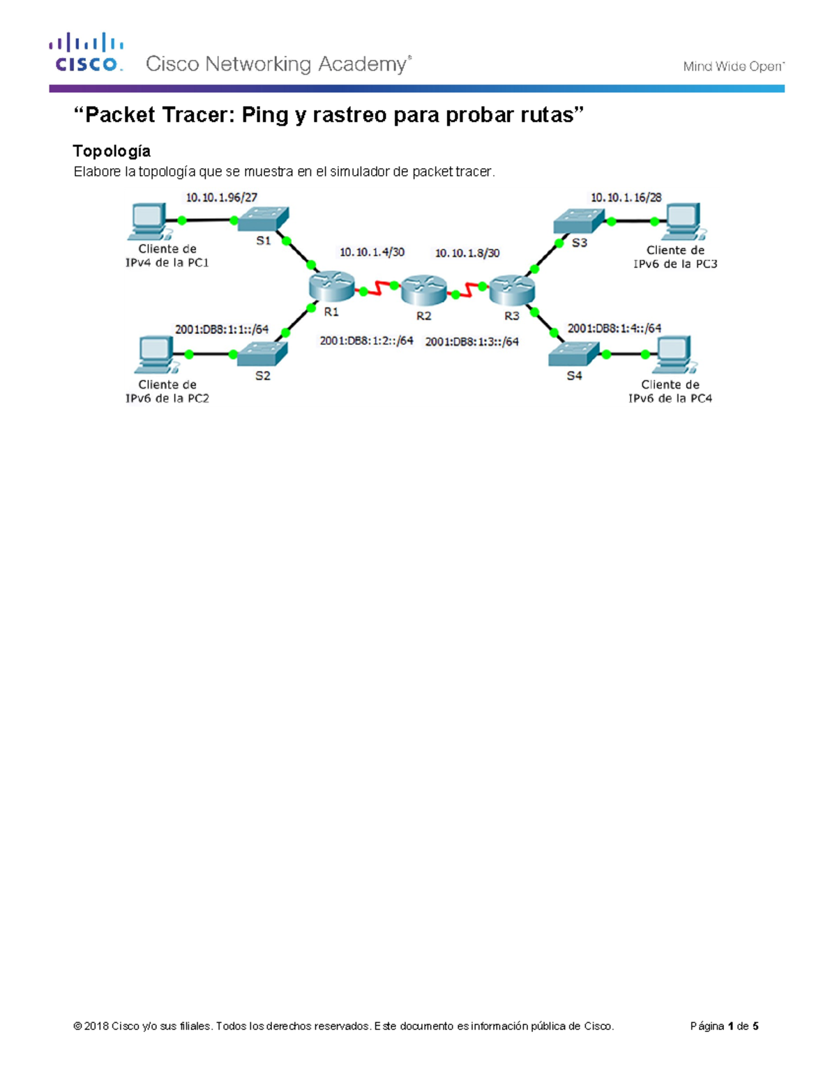 9.7.3.2 Packet Tracer - Pinging and Tracing to Test the Path - “Packet ...