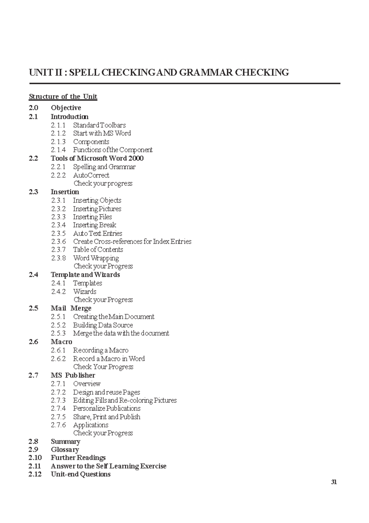 Spell Checking And Grammar Checking Unit Ii Spell Checking And Grammar Checking Unit Ii