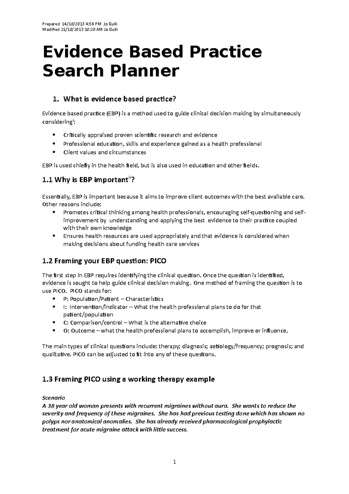 EBP search planner Oct13 - Modified 21/10/2013 10:20 AM Jo Gulli ...