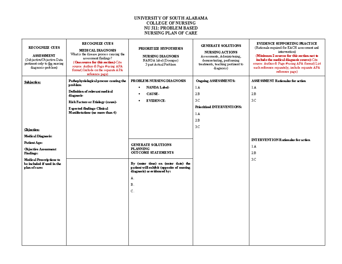 Actual Problem NU DX Template FOR Submission - RECOGNIZE CUES ...