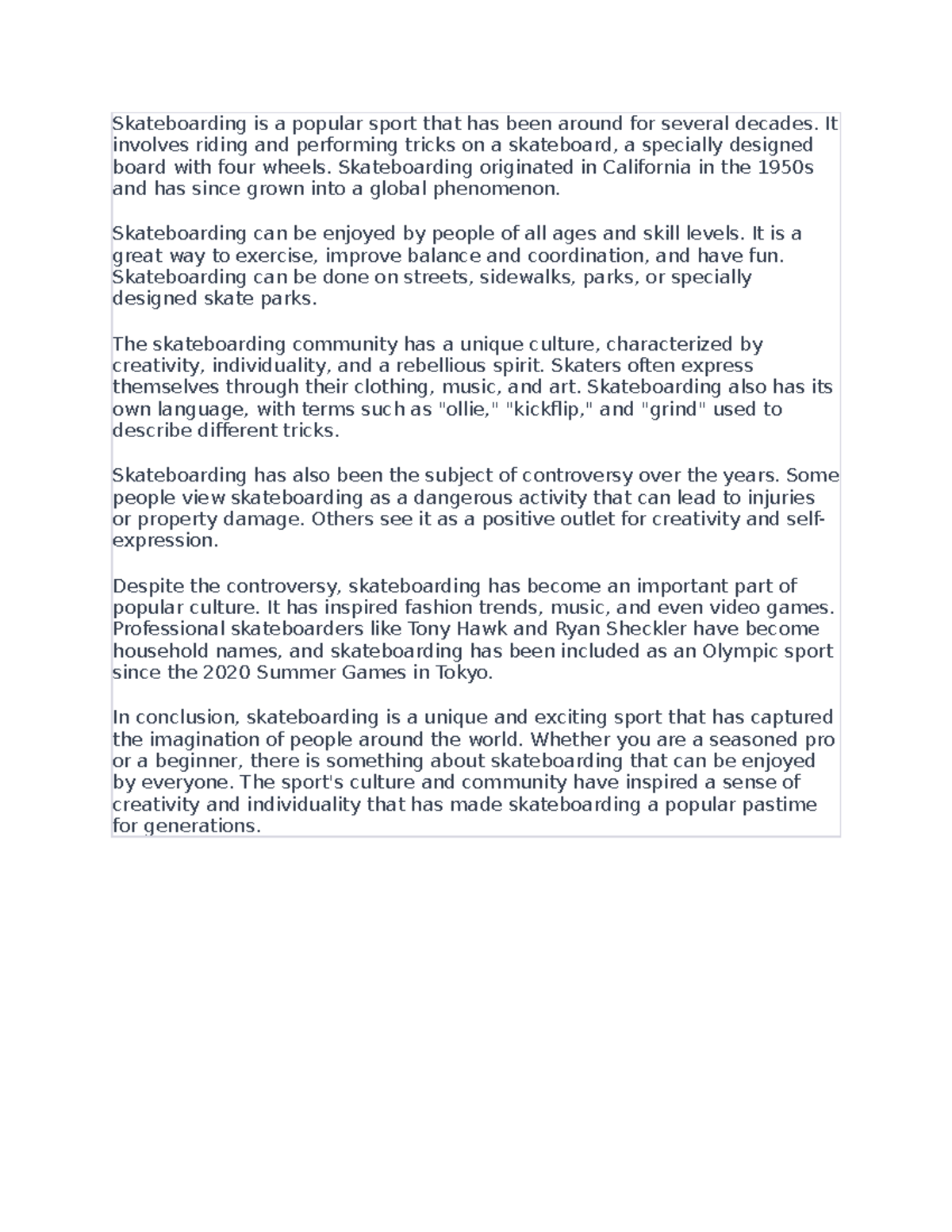 Document skate - this an a example of a essay that will help people out ...