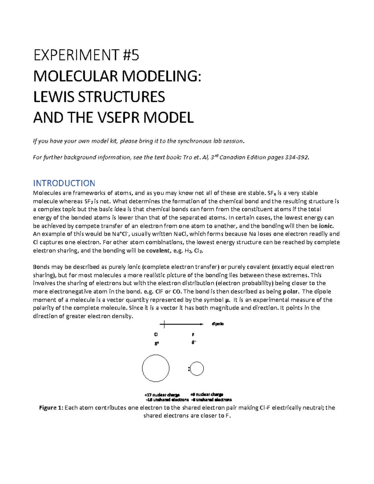 Experiment 5-1 - Titration Lab - EXPERIMENT MOLECULAR MODELING: LEWIS ...