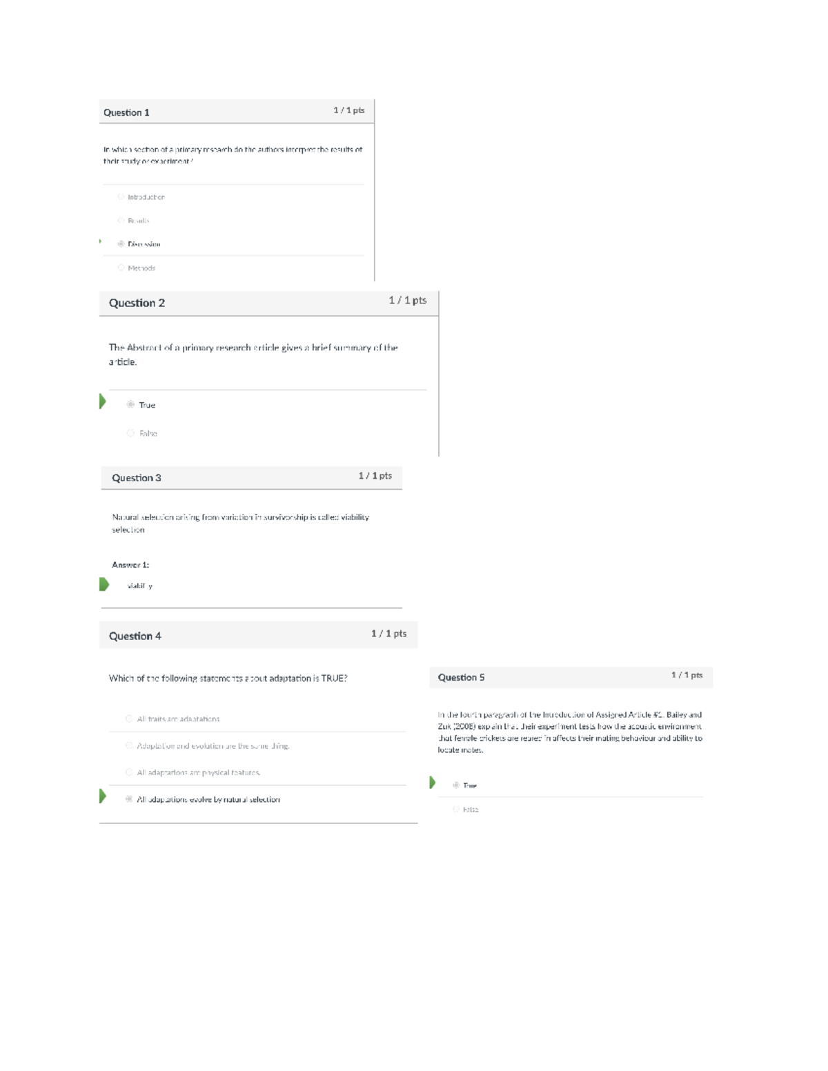 Biology Lab Quiz 1 - Bio120H1 - Studocu