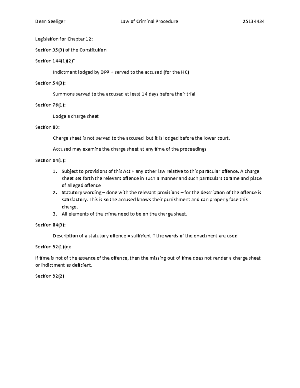 Legislation for Chapter 12 - Dean Seeliger Law of Criminal Procedure ...