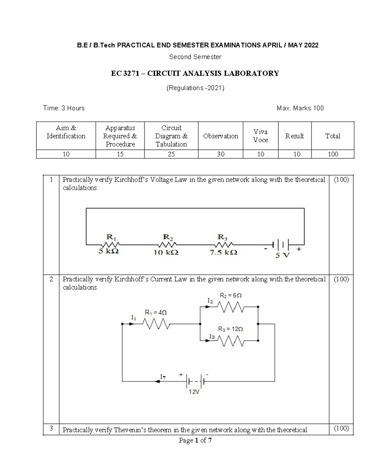 EC3271-SET-1 - lab question paper - B / B PRACTICAL END SEMESTER ...