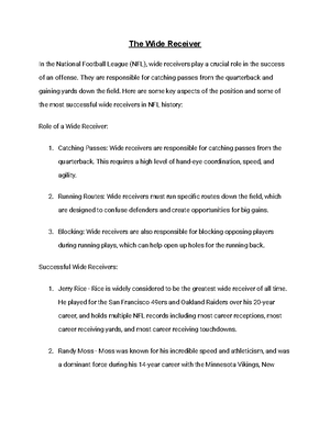 The QB - Rundown of the QB Position - The Quarterback A quarterback is ...