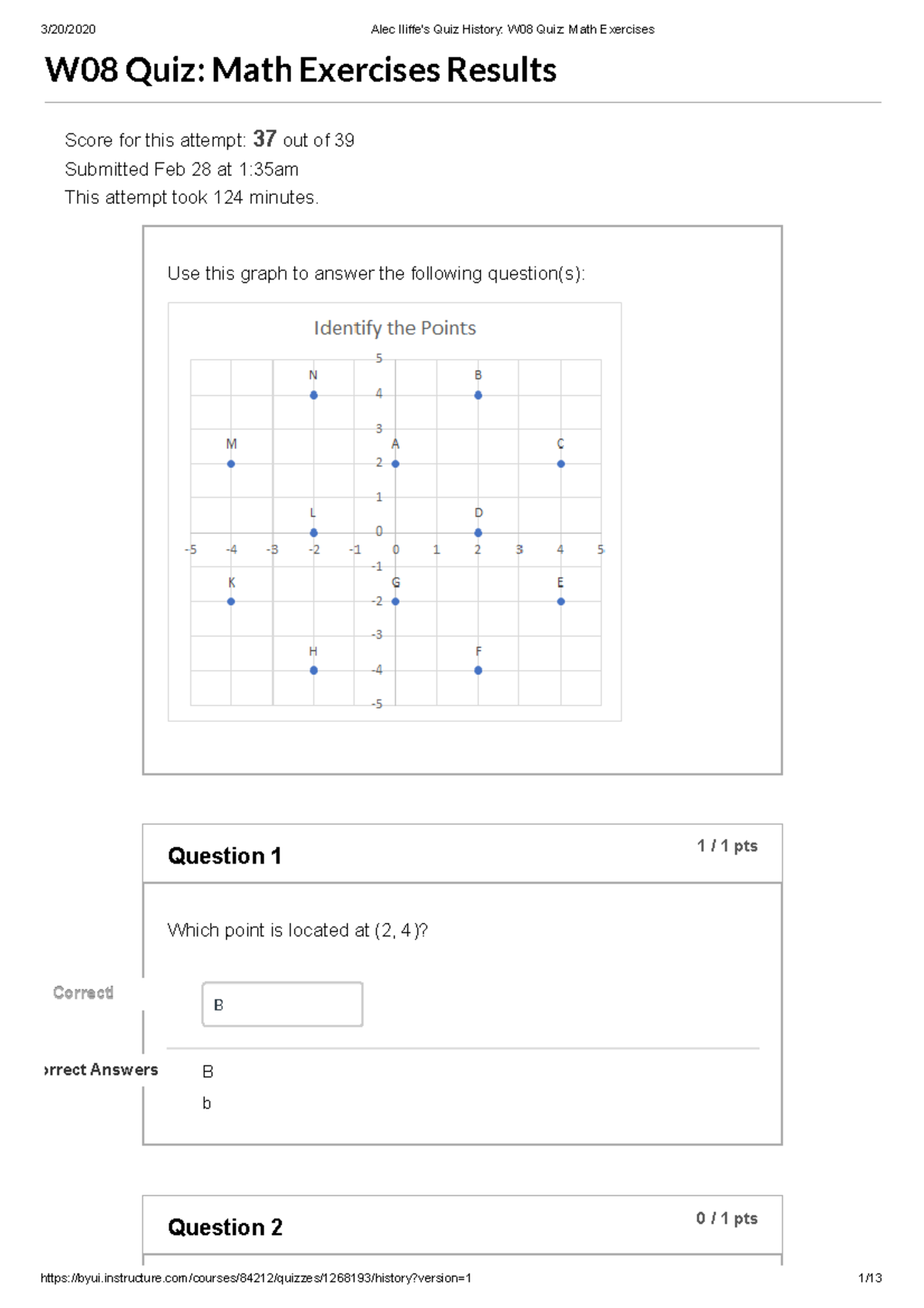 W08 Quiz Math Exercises - Use this graph to answer the following ...