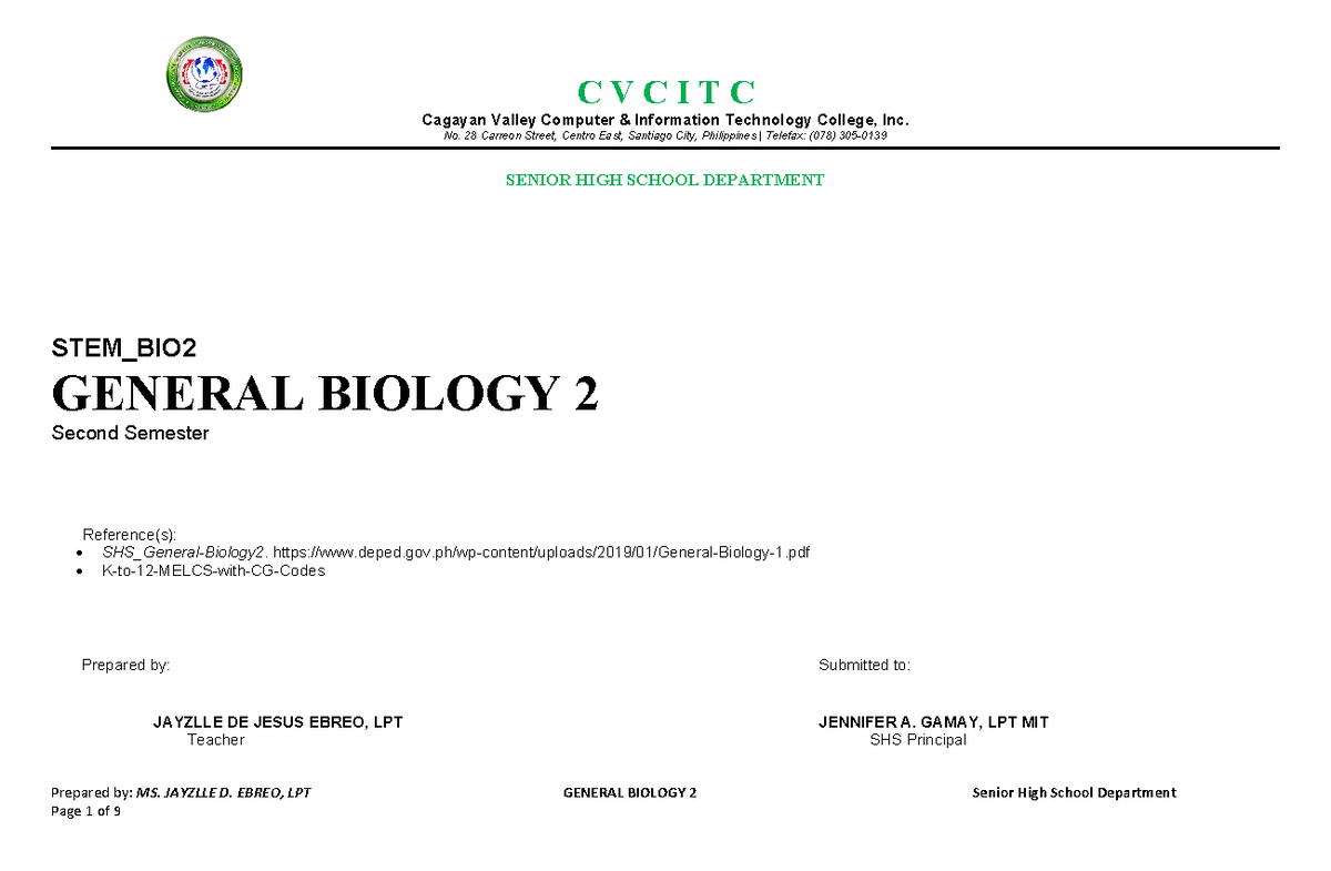 585348578 Fidp Stem Bio2 - Cagayan Valley Computer & Information ...