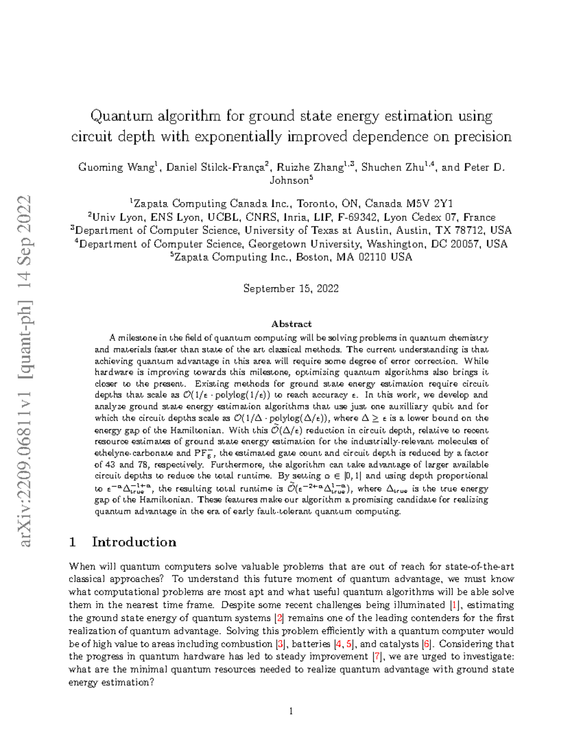 Improved Quantum Algorithm For Ground State Energy Estimation Based On Signal Analysis Quantum 6162