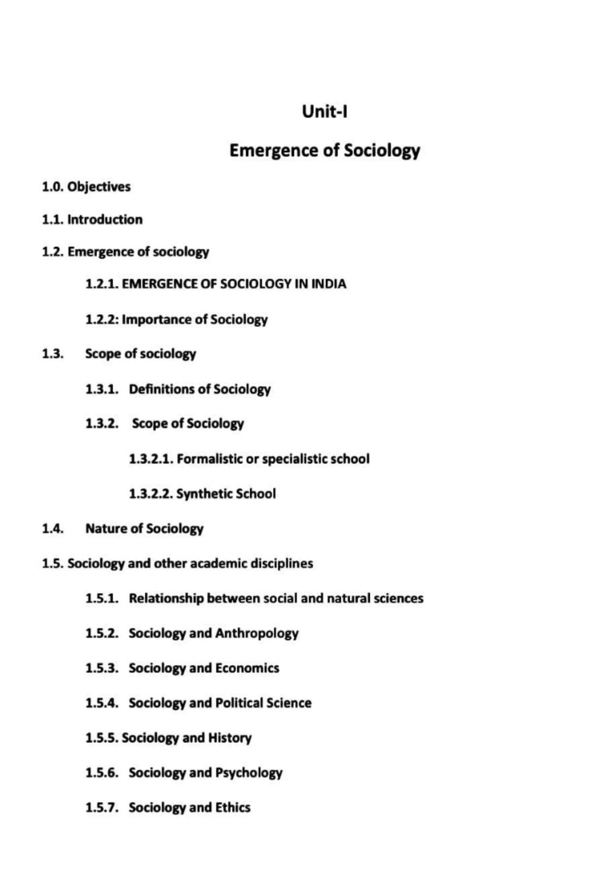 Emergence of sociology in india - 1. Objectives 1. Introduction 1 ...