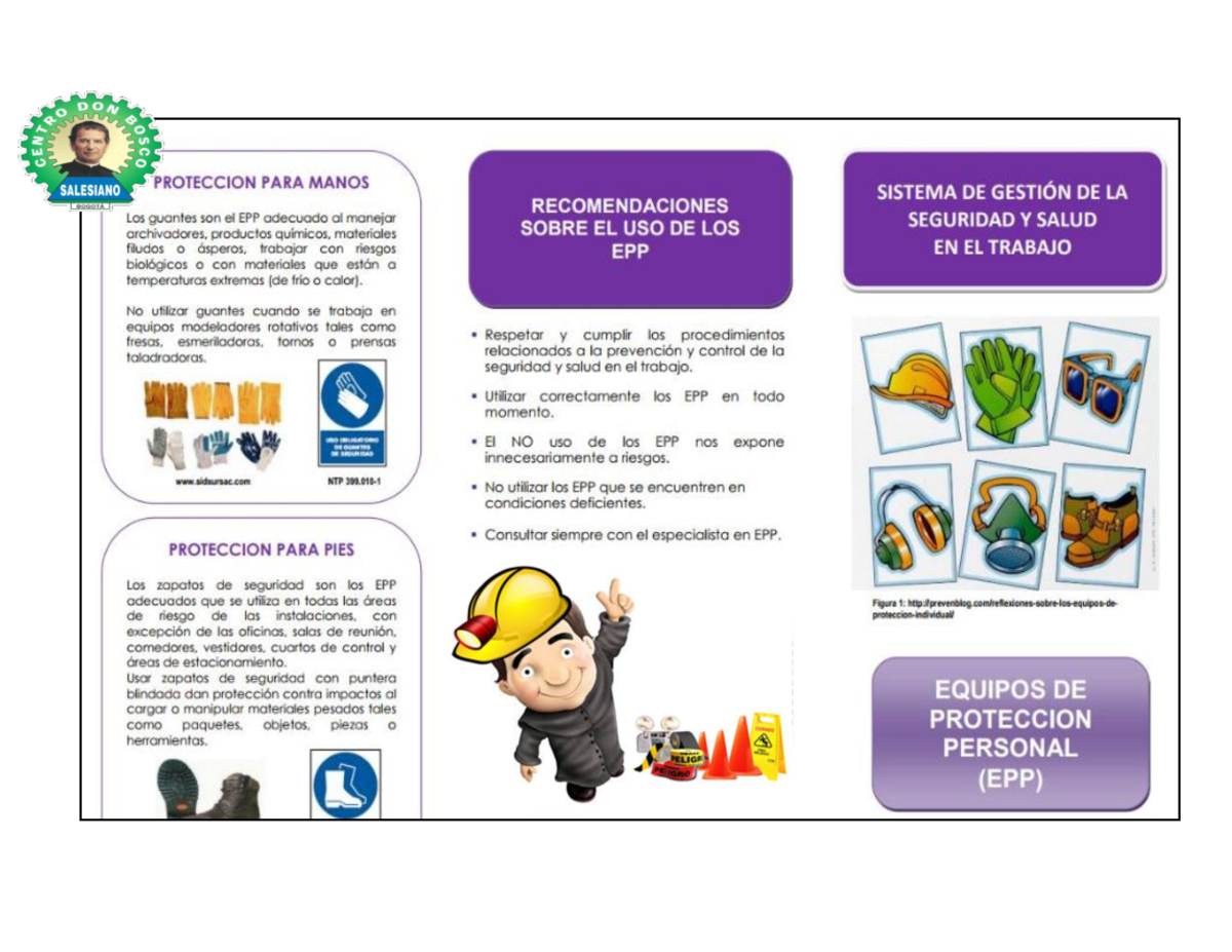 Folleto EPP - PARCIAL DEL ESCENARIO 3 DE LA MATERIA DE HIGIENE Y SEGURIDAD INDUSTRIAL 2 - Studocu