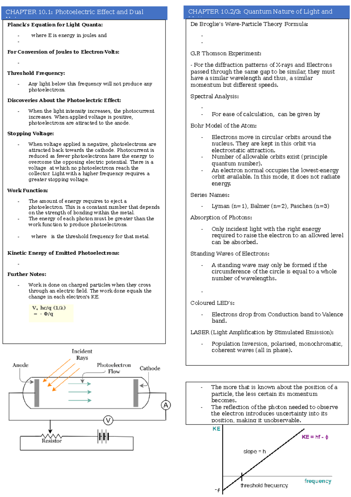 Physics Unit 4 AOS2 Sheet - The more that is known about the position ...