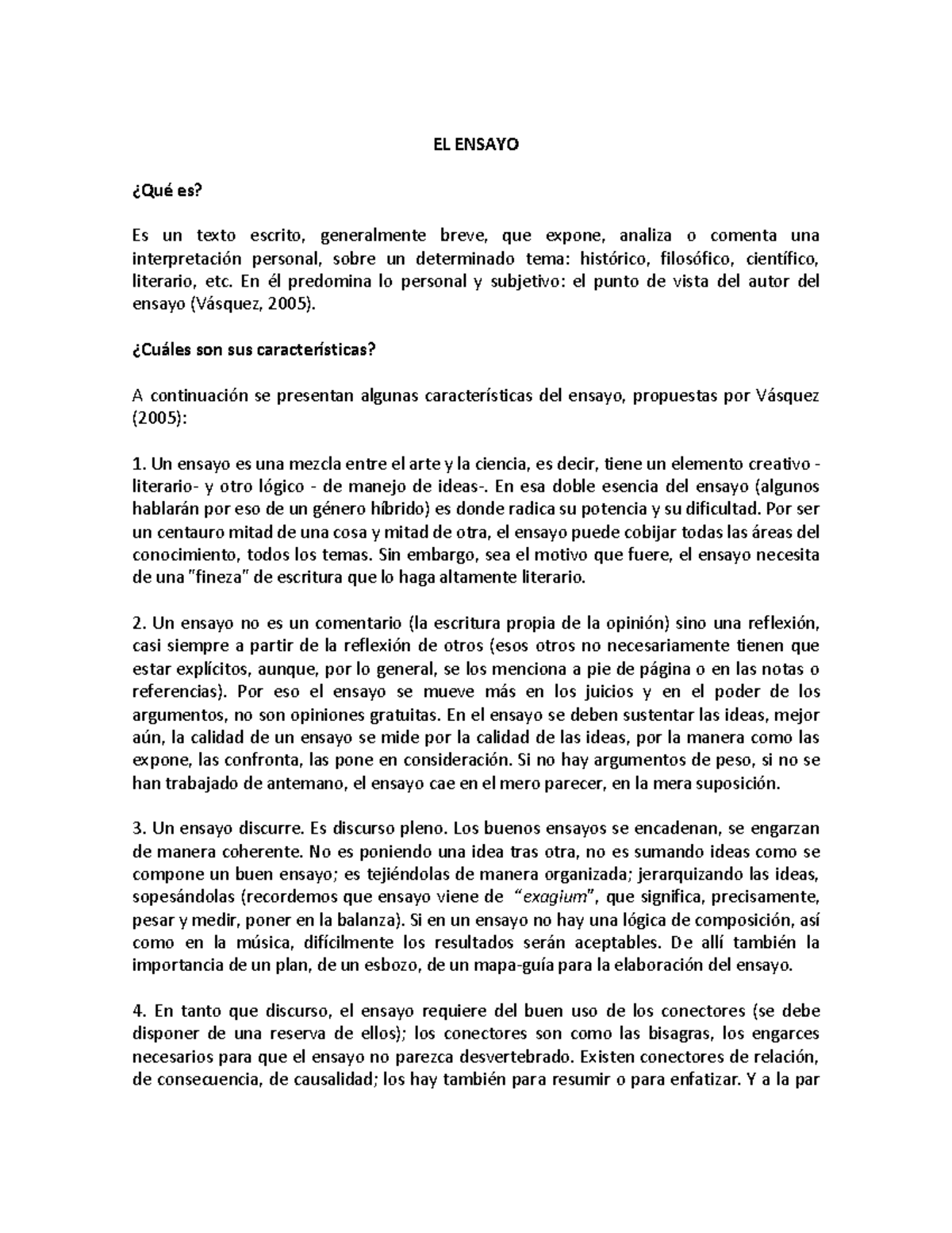EL Ensayo - Resumen de un ensay - EL ENSAYO ¿Qué es? Es un texto ...