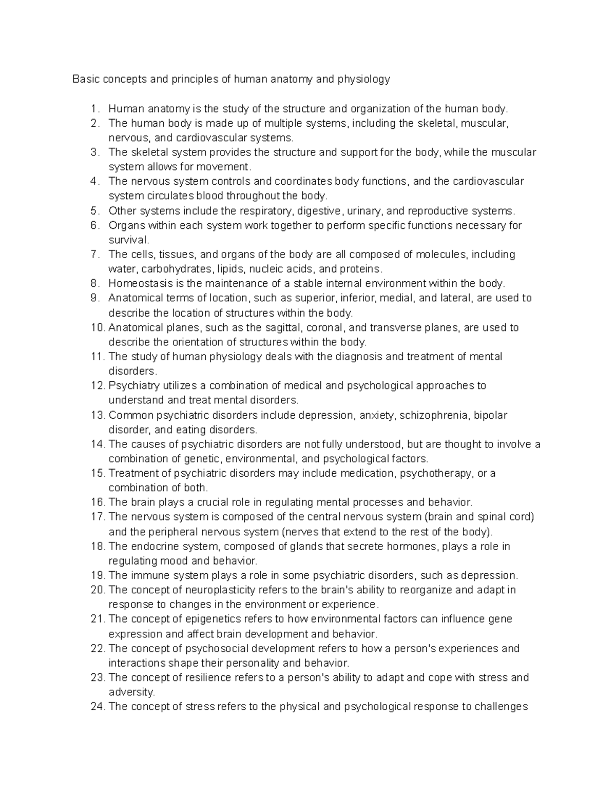 Basic concepts and principles of human anatomy and physiology - The ...