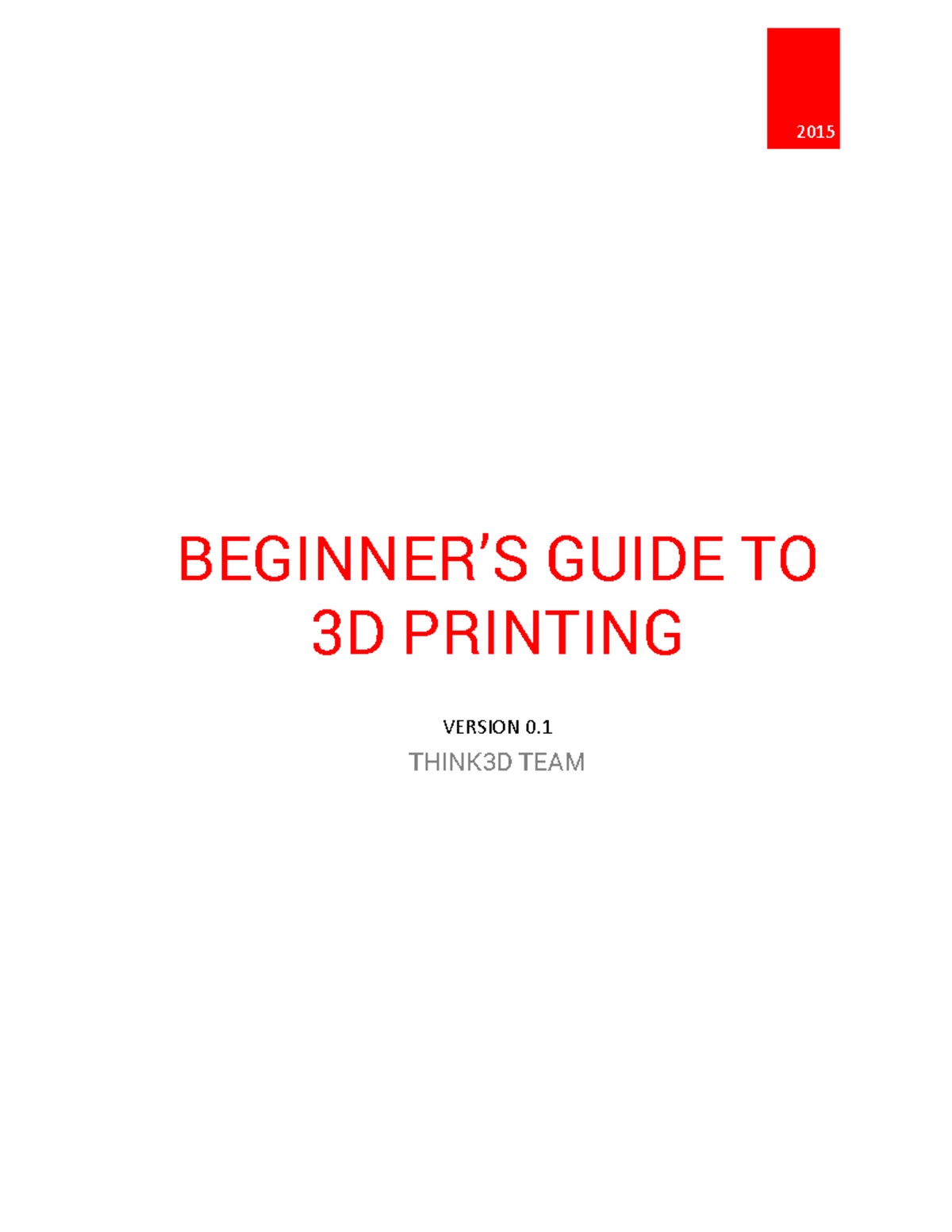 This document provide details of 3D printing techniques for all ...