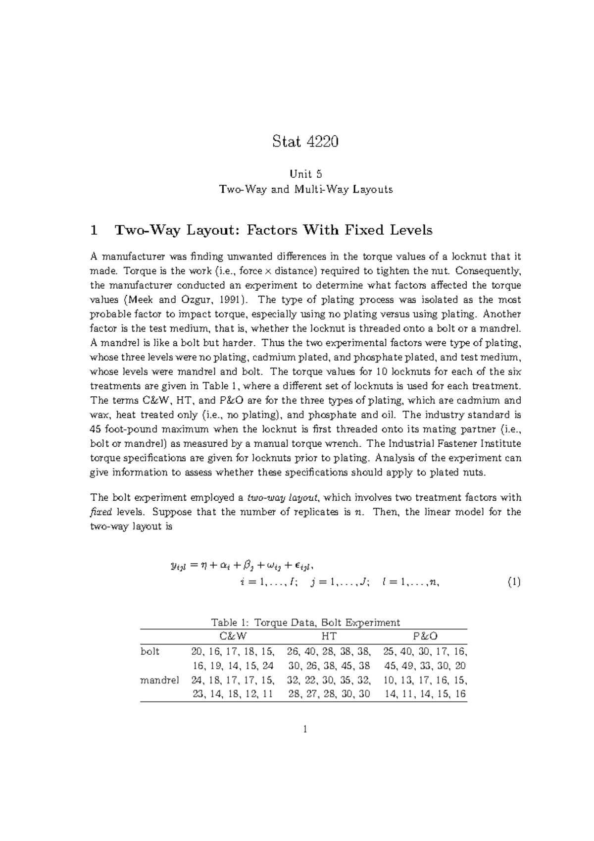 Unit5 - Lecture notes 5 - Stat 4220 Unit 5 Two-Way and Multi-Way ...