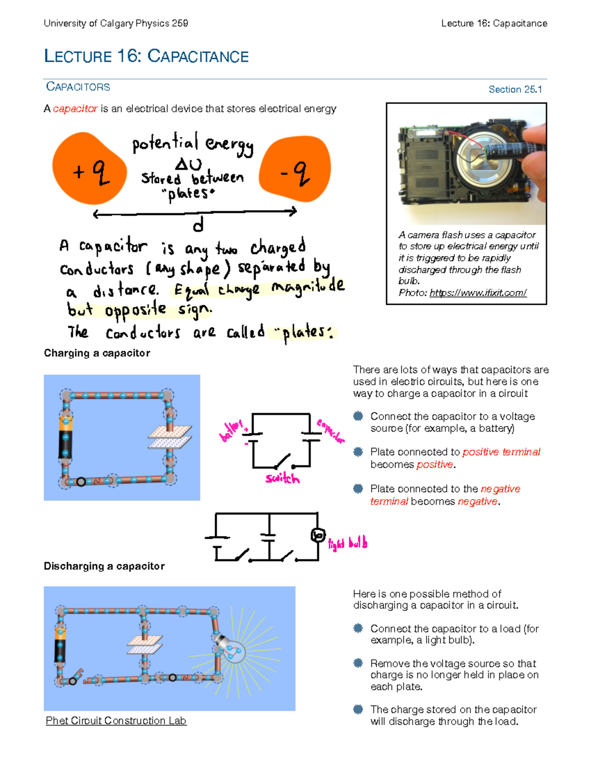 Lecture 16 filledin - notes - University of Calgary Physics 259 Lecture ...