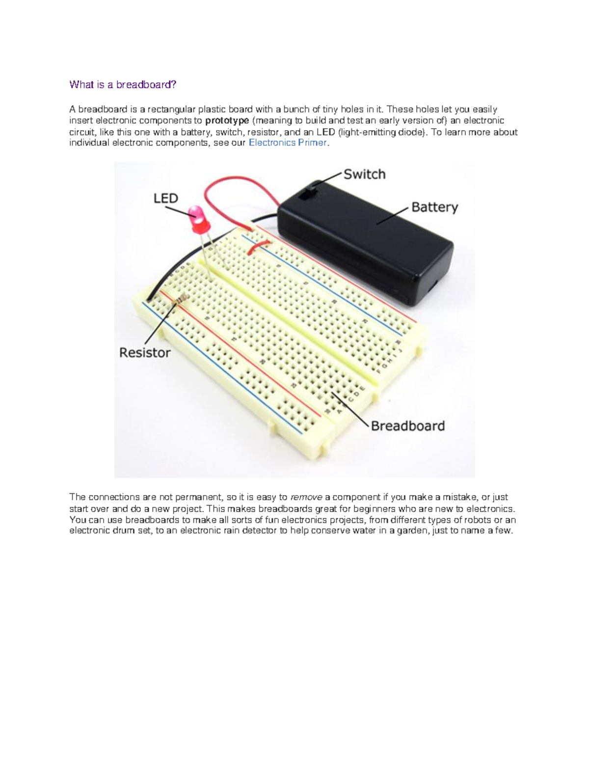 Breadboard - What is a breadboard? A breadboard is a rectangular ...