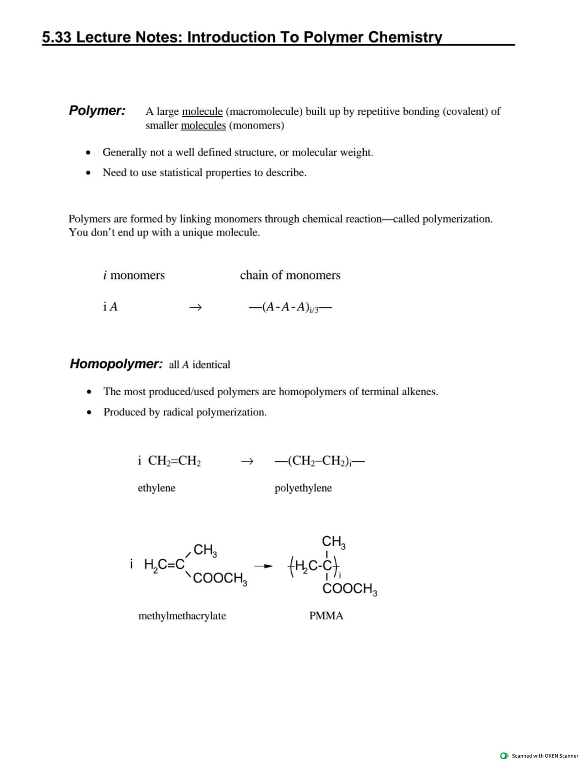 Introduction of Polymer - Inorganic Polymers - Studocu