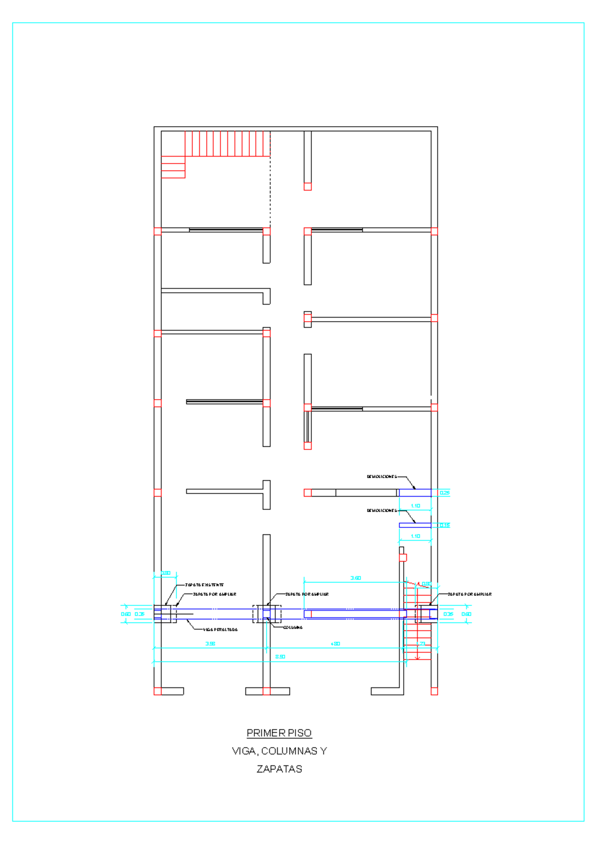 Planos de areas- Primer PISO- columnas - Gestion Y Tecnologia ...