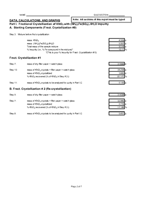 Chem 162 lab 3 - 162 Lab 3 Part II "TAKE-HOME" Report: Intermolecular ...