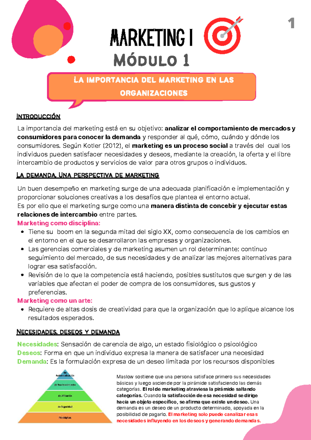 Marketing i m1 m2 - Tiene su boom en la segunda mitad del siglo XX, como consecuencia de los ...