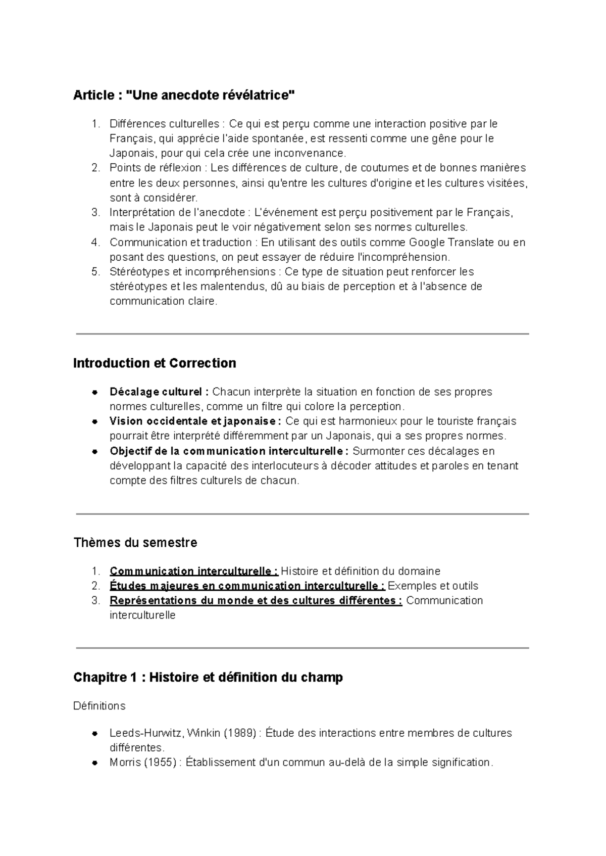 Fiches Comm Interculturelle - Article : "Une anecdote révélatrice" 1 ...