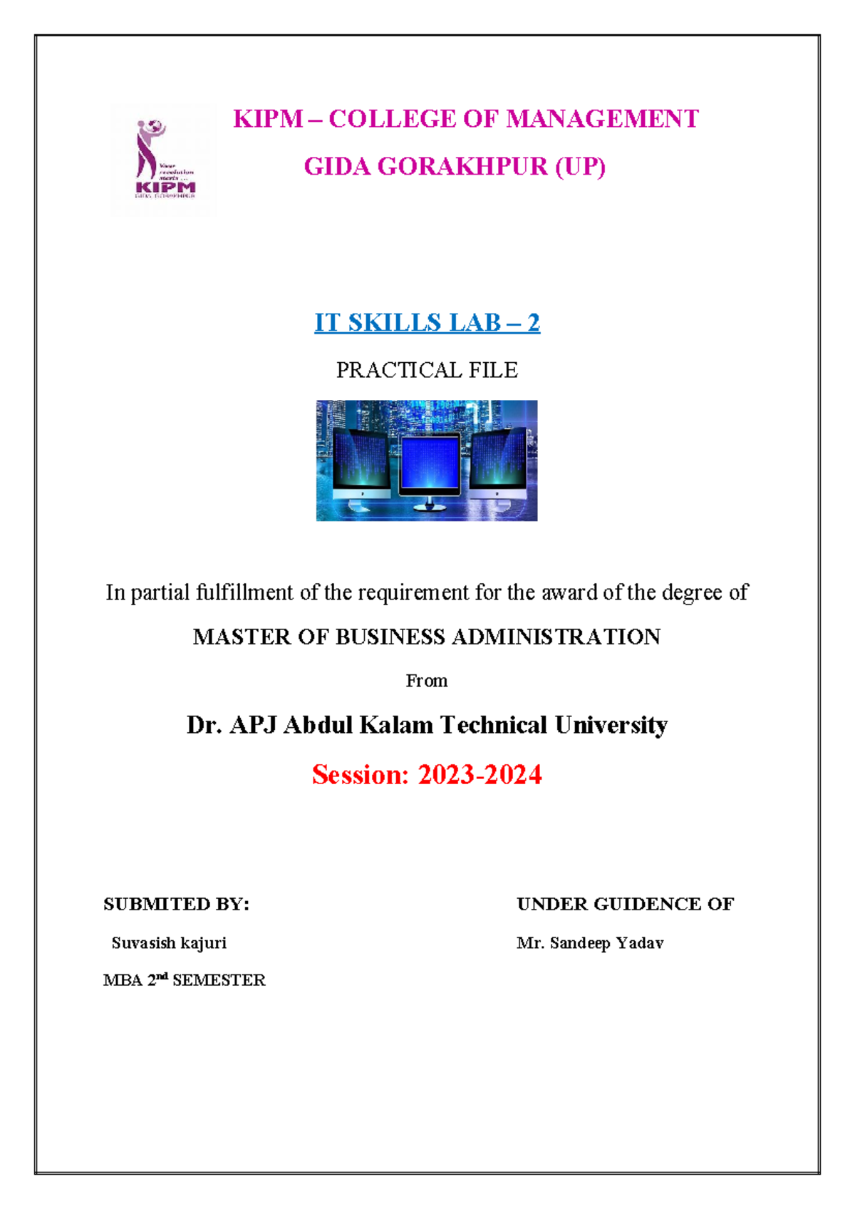 practical's material for semester 2 final givien by the collage for ...