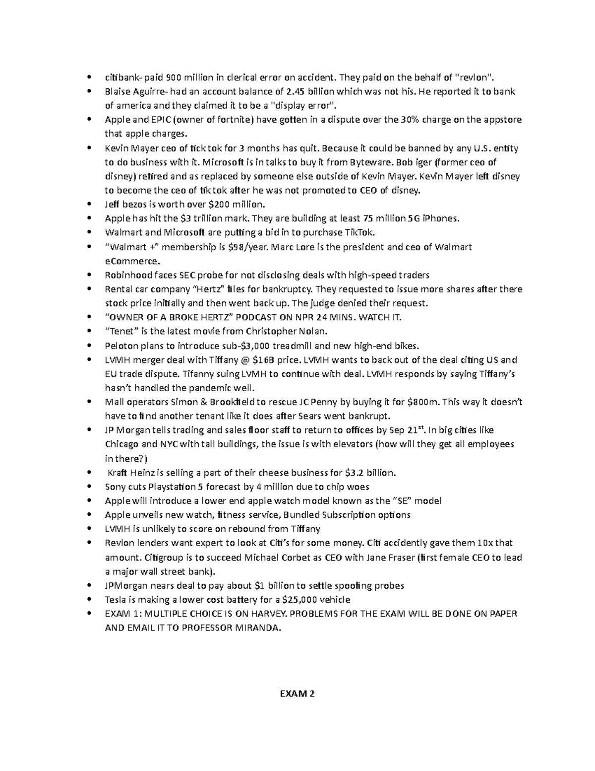 Advanced Financial Reporting EC - citibank- paid 900 million in ...