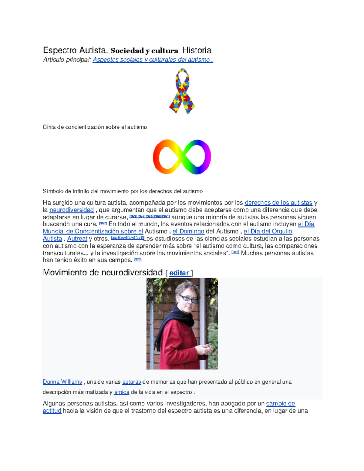 Espectro Autista Sociedad Y Cultura Historia Espectro Autista Sociedad Y Cultura Historia