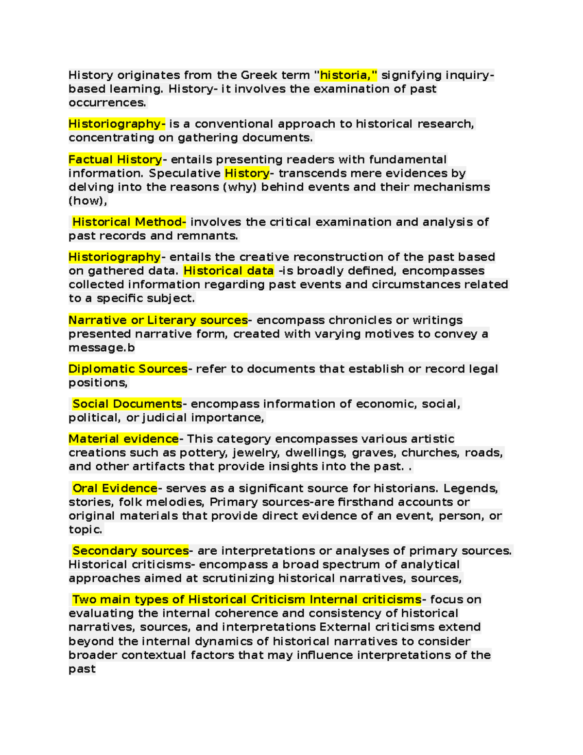 Reviewer chapter 1 history - History originates from the Greek term ...