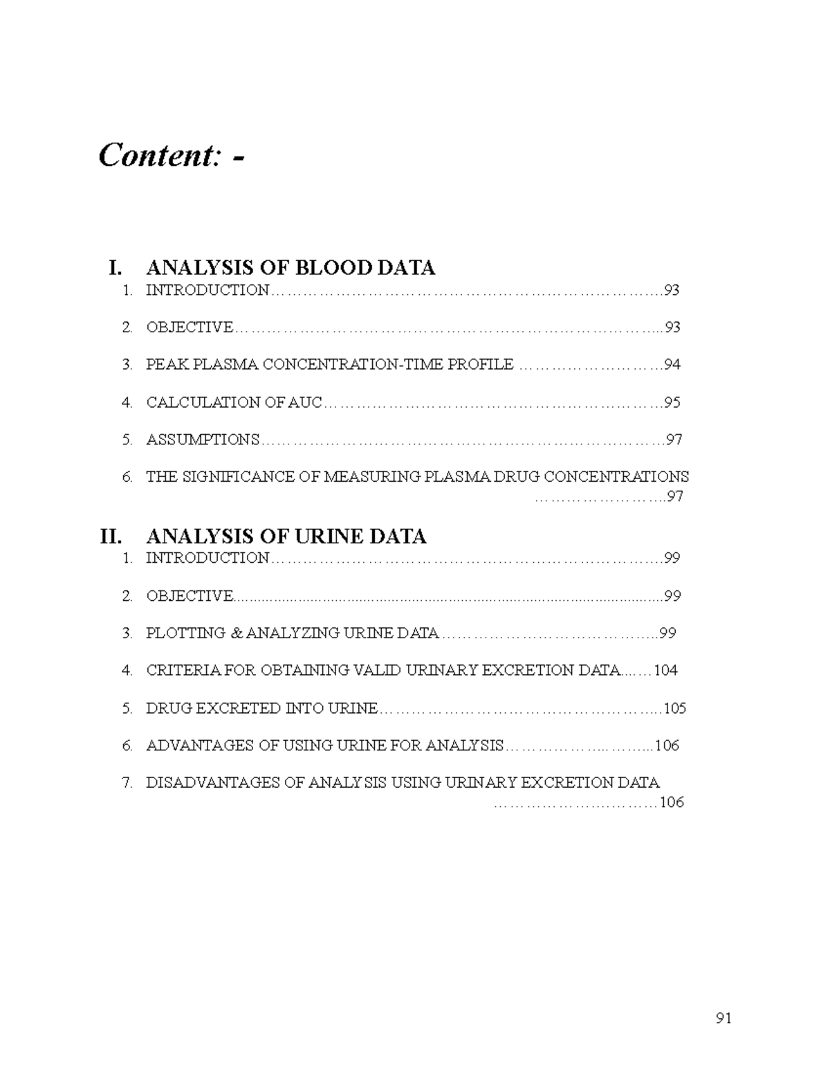 Analysis Of Blood urine data - Content: - I. ANALYSIS OF BLOOD DATA ...