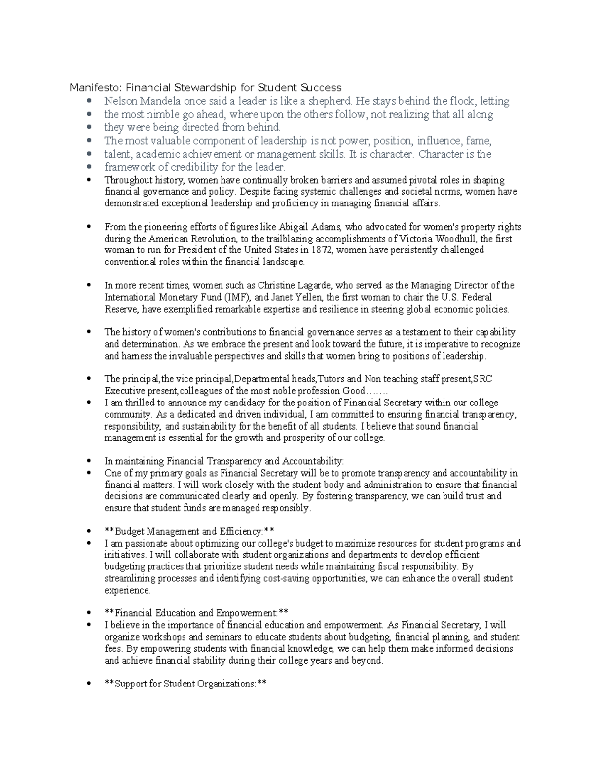 Manifesto 3) copy - Manifesto: Financial Stewardship for Student ...