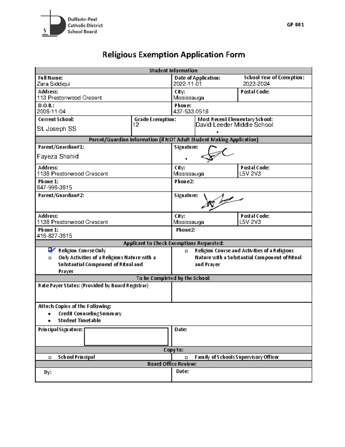 GF001- Religious Exemption Request Form 221101 113547 - Religious ...