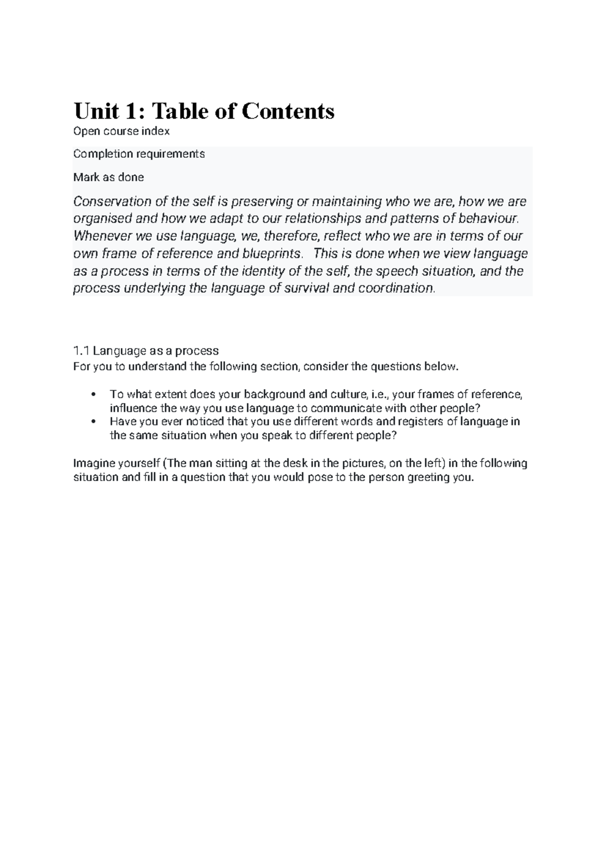 Lesson UNIT 1 - AFL - Unit 1: Table of Contents Open course index ...