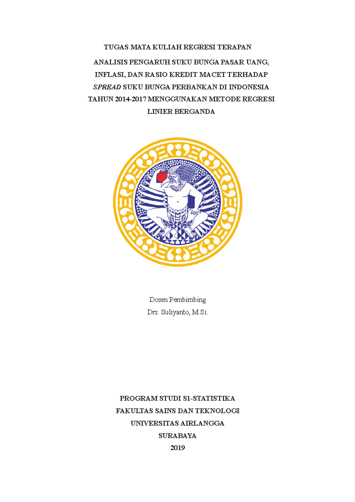 Analisis Pengaruh SUKU Bunga Pasar UANG, Inflasi, DAN Rasio Kredit ...