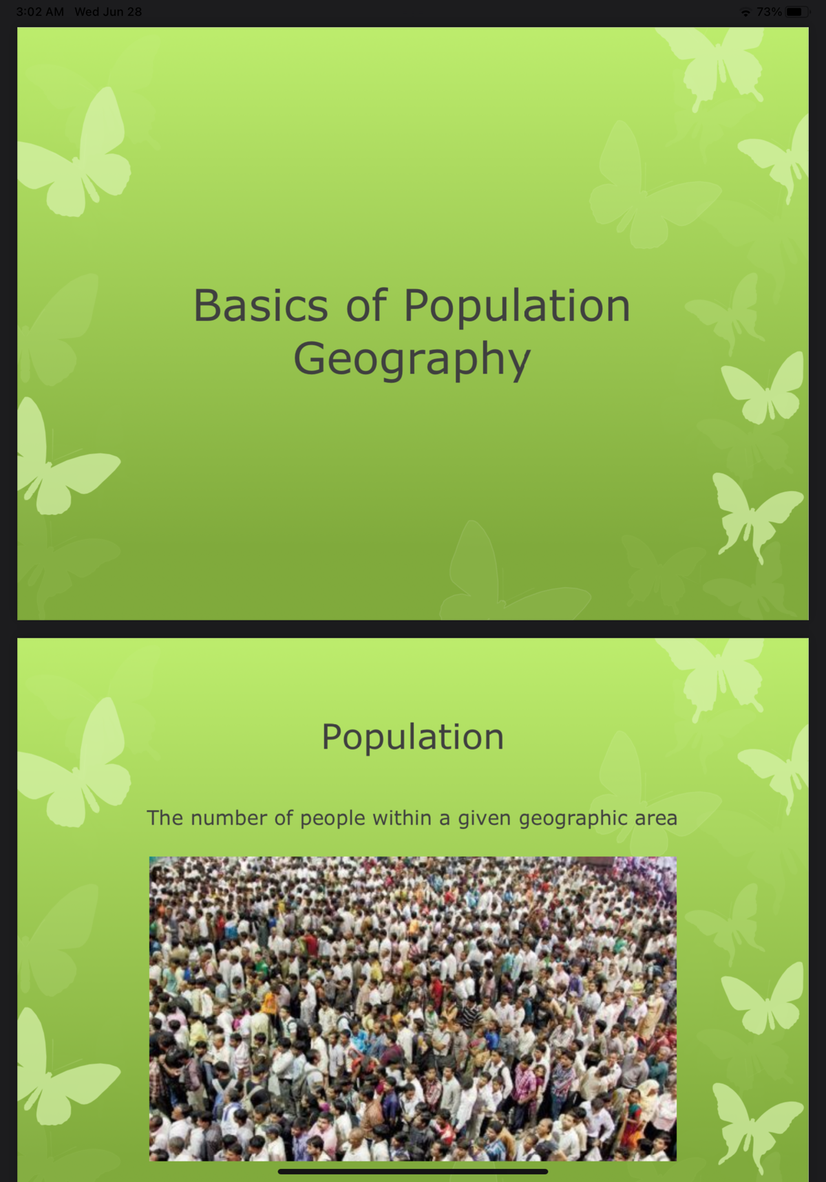 Basics of Population Geography - Studocu