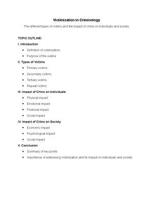 Theories of Crime - Theories of Crime The various theories that explain ...