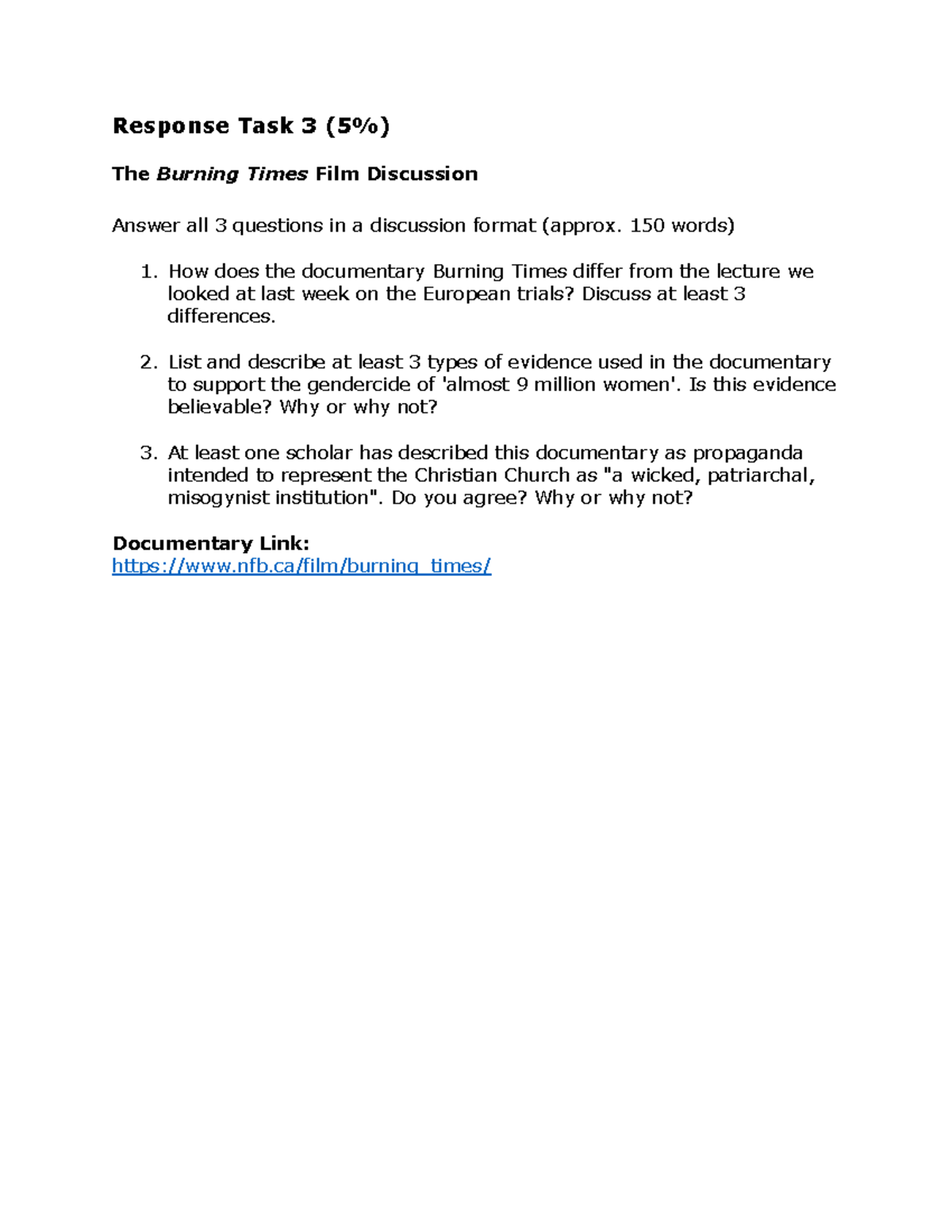 Response tasks 03 instructions and rubric - Response Task 3 (5%) The ...