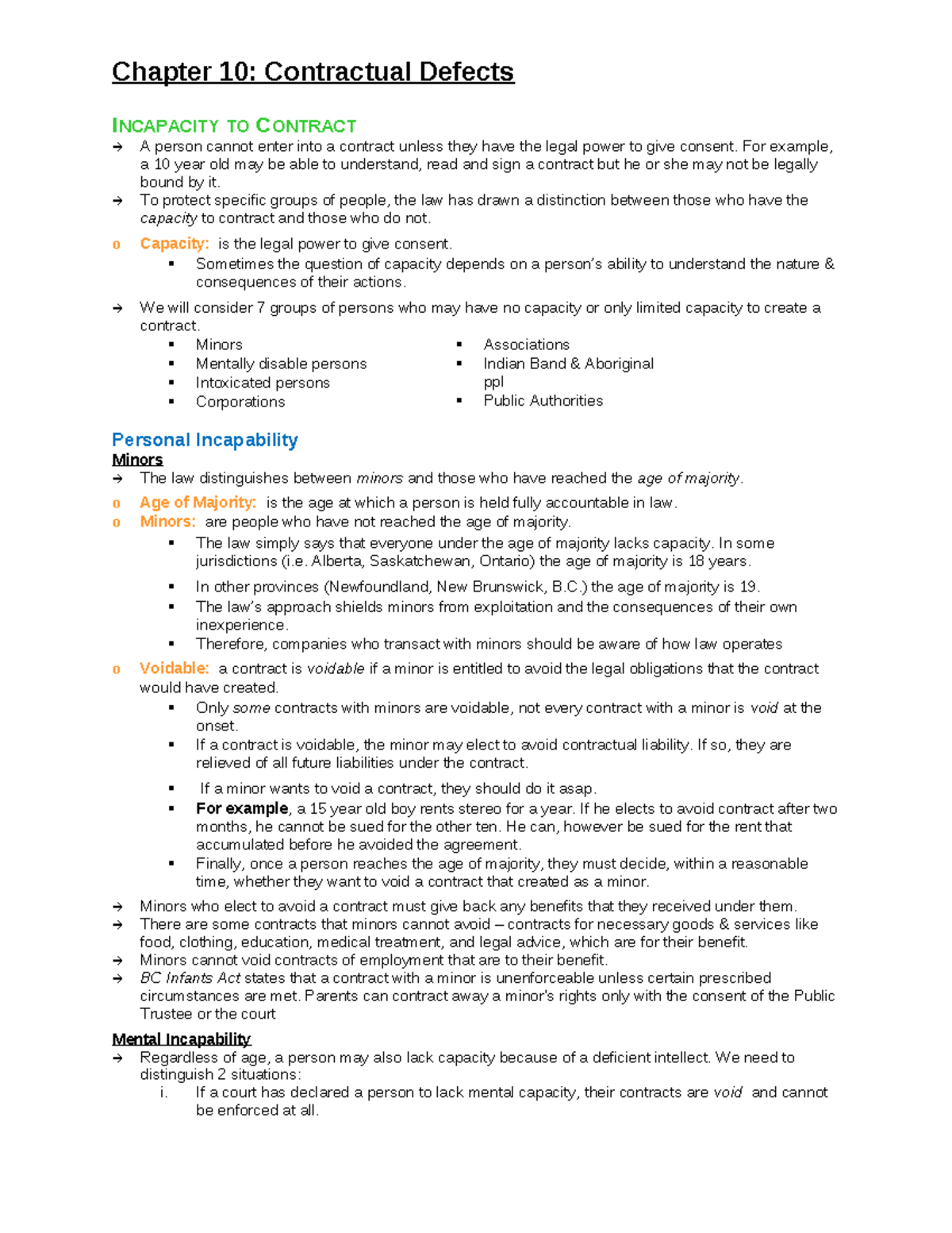 Chapter 10 law - Summary Constitutional Law - Chapter 10: Contractual Defects INCAPACITY TO - StuDocu chapter-10-law-summary-constitutional-law-chapter-10-contractual-defects-incapacity-to-studocu