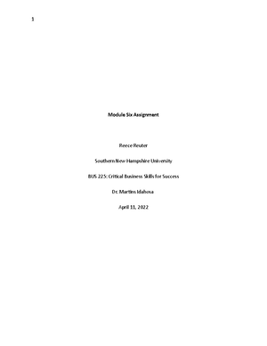 Fin340 Final - Reece Reuter Module Seven: Final Project Submission FIN ...